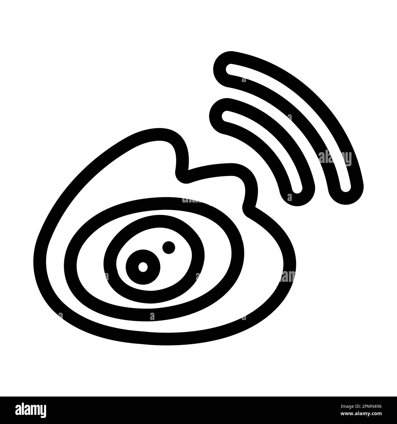 Sina Weibo Vector Thick Line Icon For Personal And Commercial Use Stock Photo - Alamy