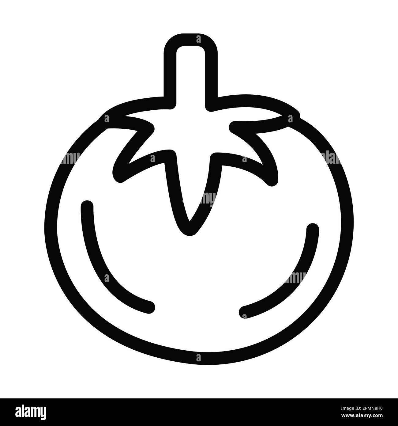 Tomato Vector Thick Line Icon For Personal And Commercial Use Stock ...
