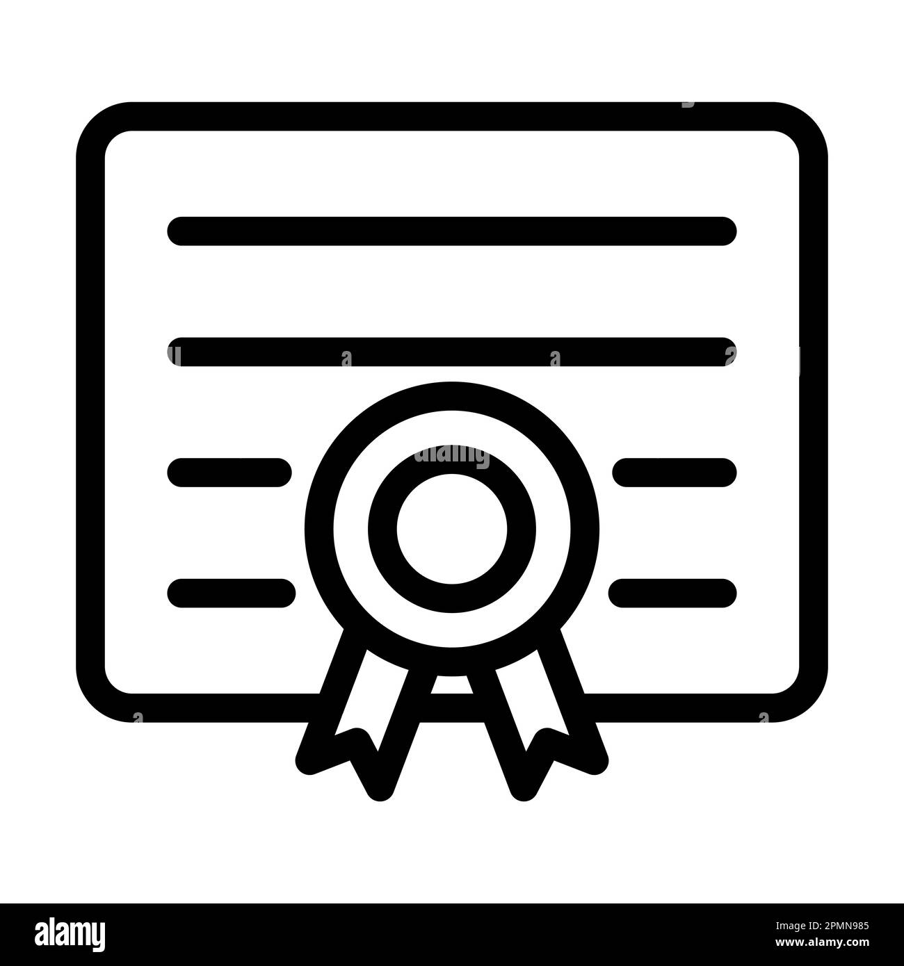 Qualify Vector Thick Line Icon For Personal And Commercial Use Stock Photo - Alamy