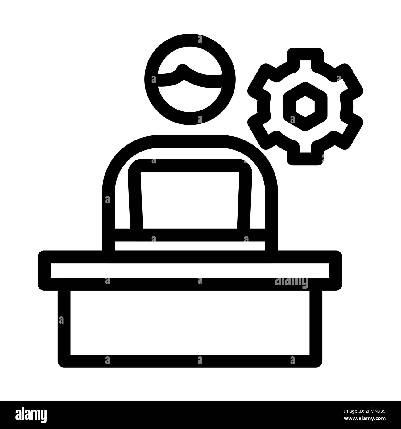 Administration Vector Thick Line Icon For Personal And Commercial Use ...