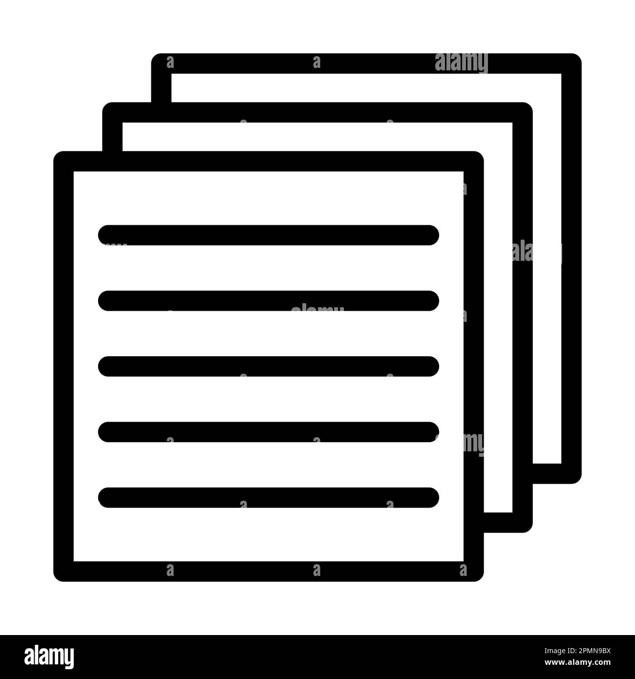 Notes Vector Thick Line Icon For Personal And Commercial Use Stock ...