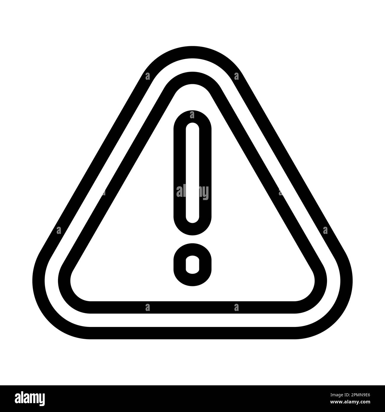Warning Vector Thick Line Icon For Personal And Commercial Use Stock ...