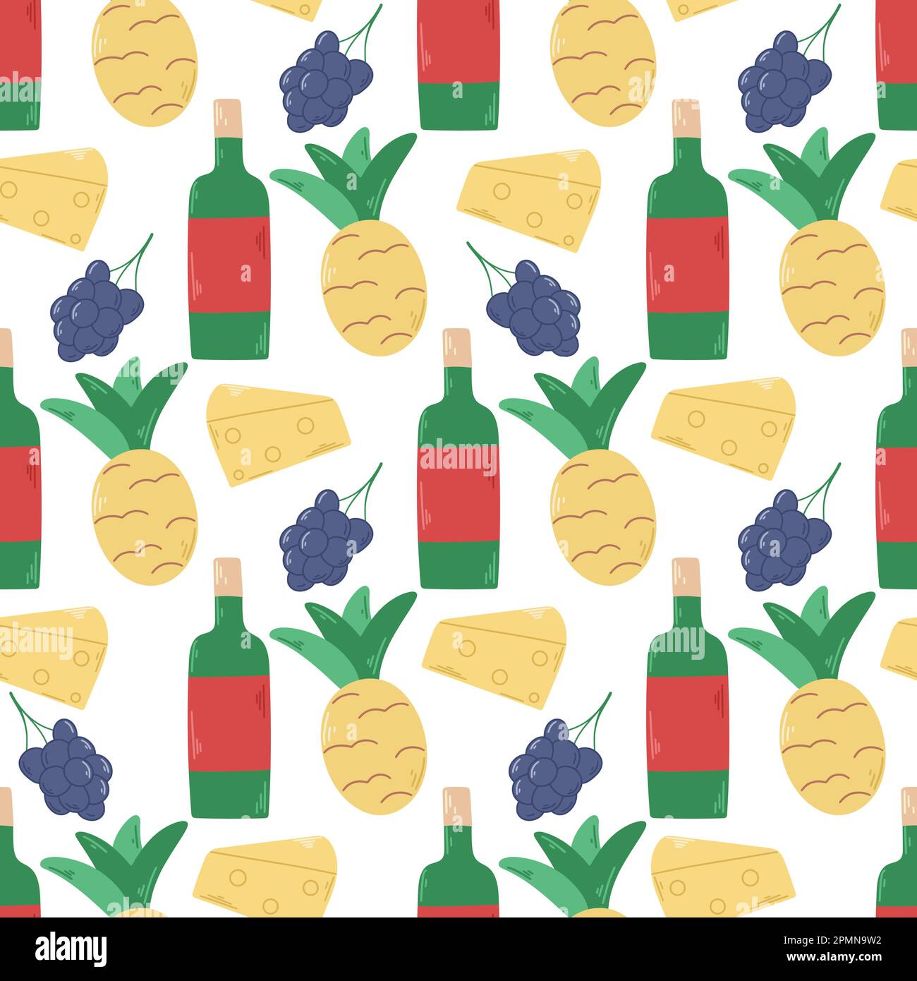 Colorful fruit pattern fresh grapes Stock Vector Images - Alamy