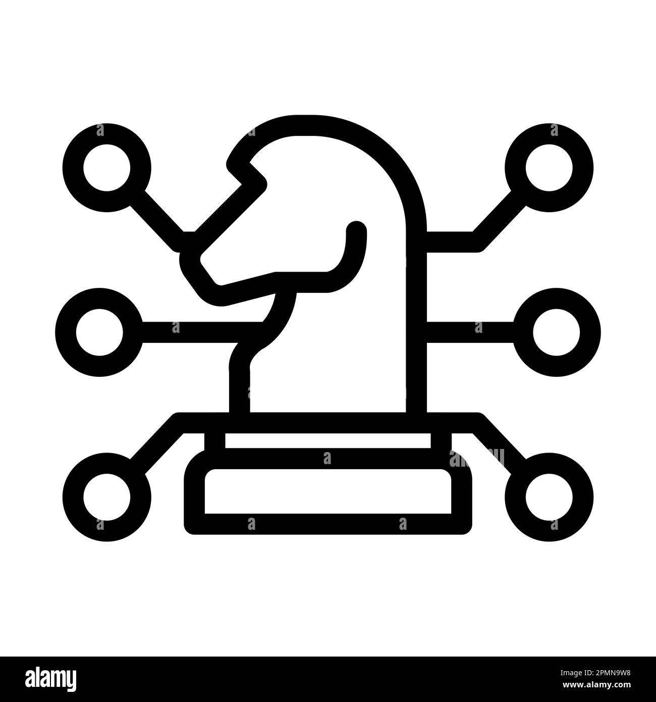 Strategy Vector Thick Line Icon For Personal And Commercial Use Stock