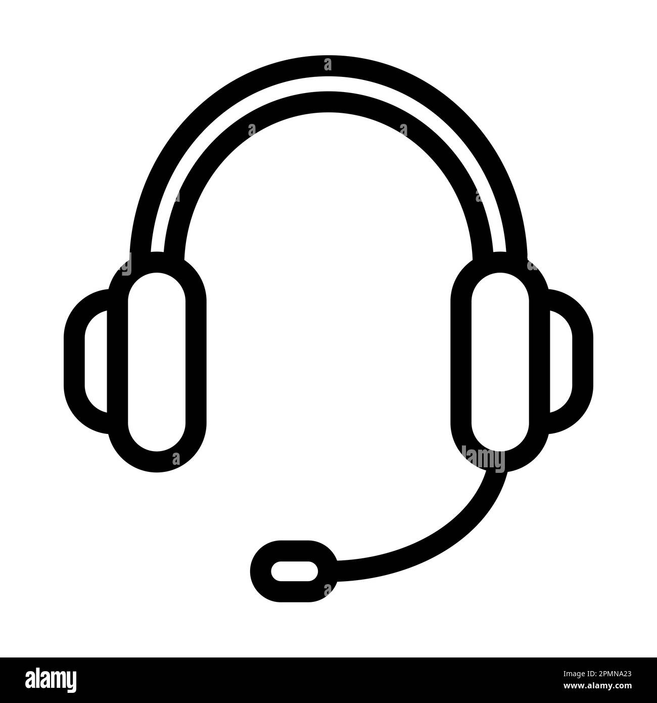 Customer Support Vector Thick Line Icon For Personal And Commercial Use ...