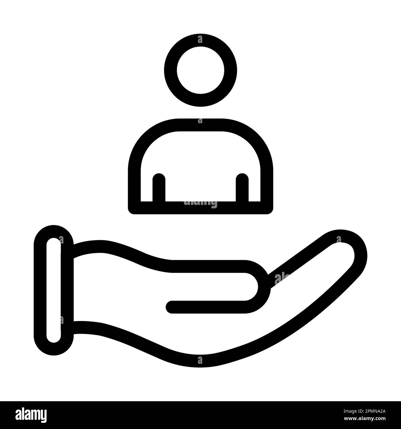 Customer Vector Thick Line Icon For Personal And Commercial Use Stock ...