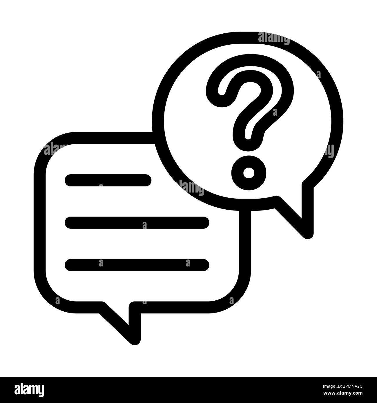 Question And Answer Vector Thick Line Icon For Personal And Commercial ...