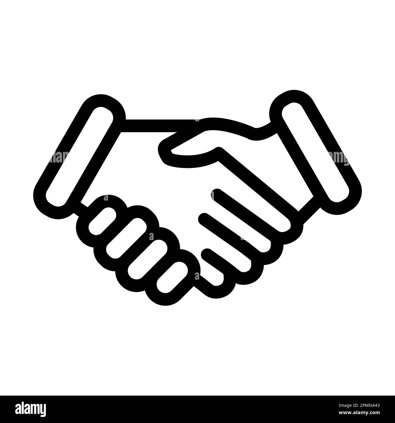 Partnership Handshake Vector Thick Line Icon For Personal And ...