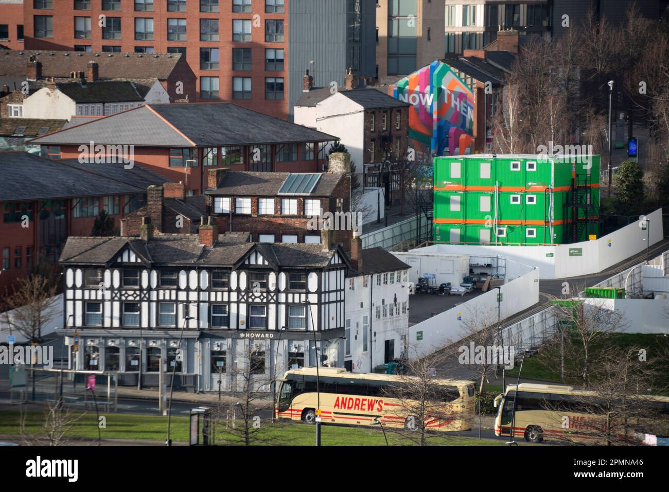 Yorkshire, UK – 27 Dec 2020: Sheffield Howard public house and Now Then ...