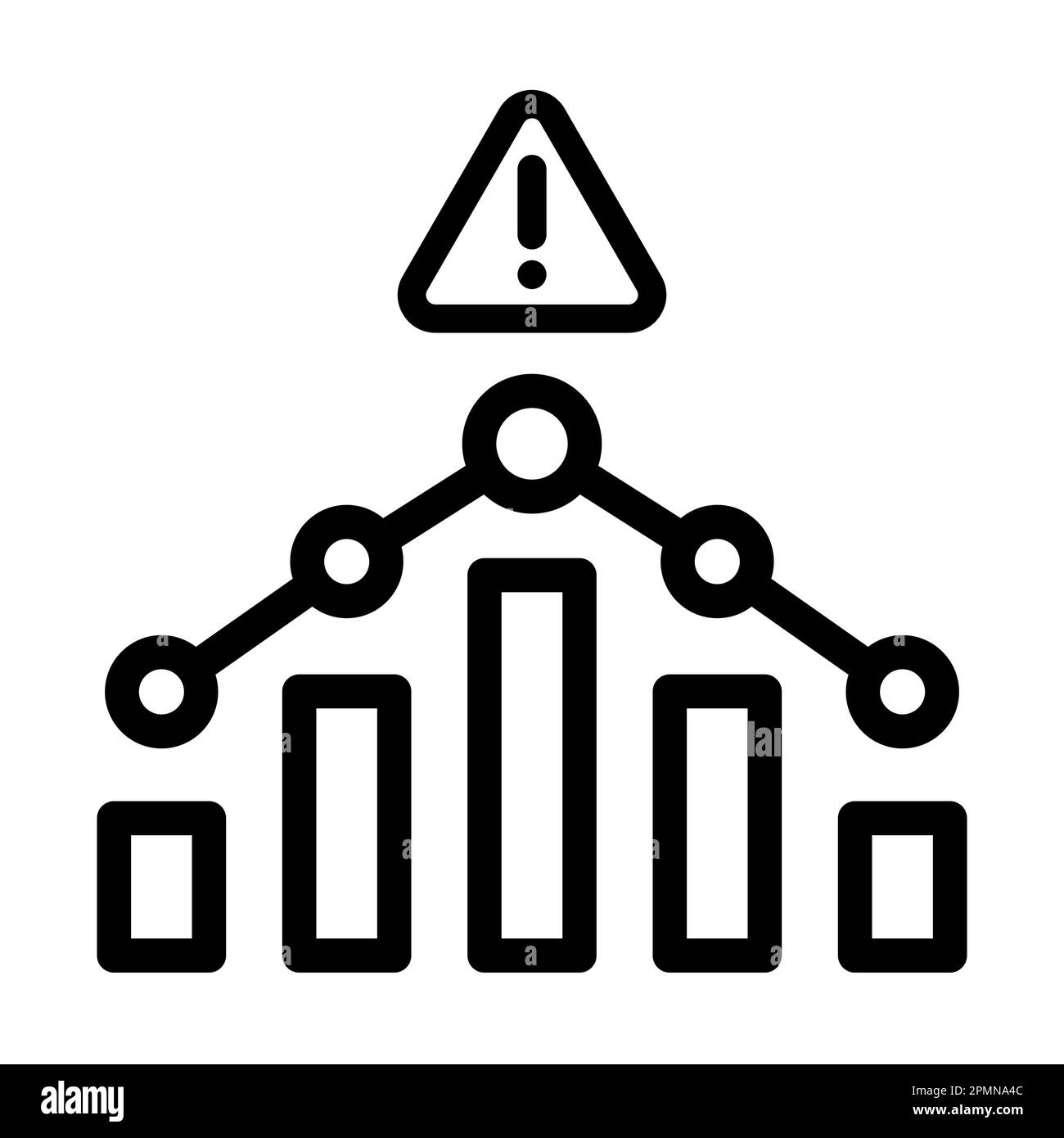 Risk Vector Thick Line Icon For Personal And Commercial Use Stock Photo ...