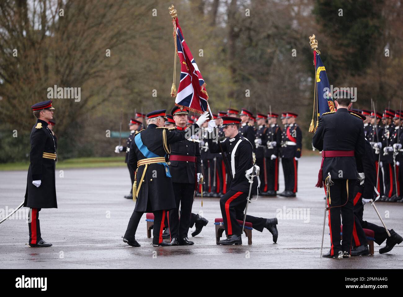 King Charles III attends the 200th Sovereign's Parade at the Royal ...