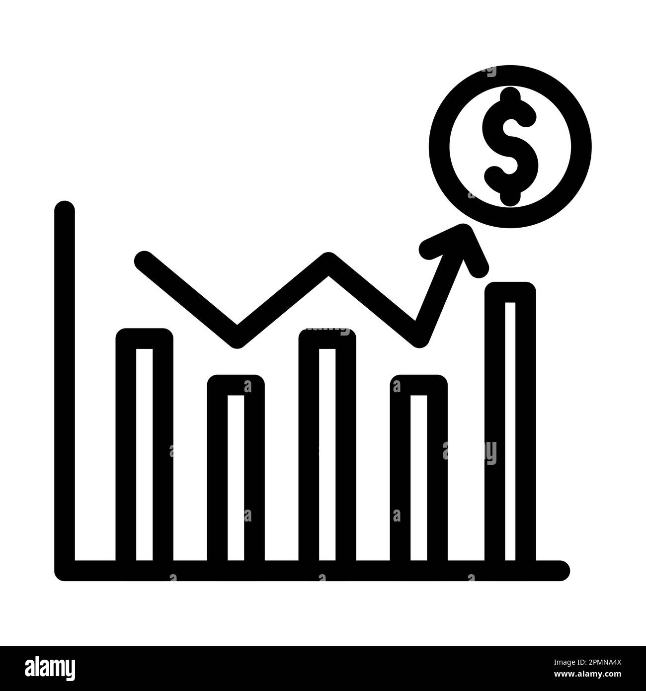 Sales Vector Thick Line Icon For Personal And Commercial Use Stock ...