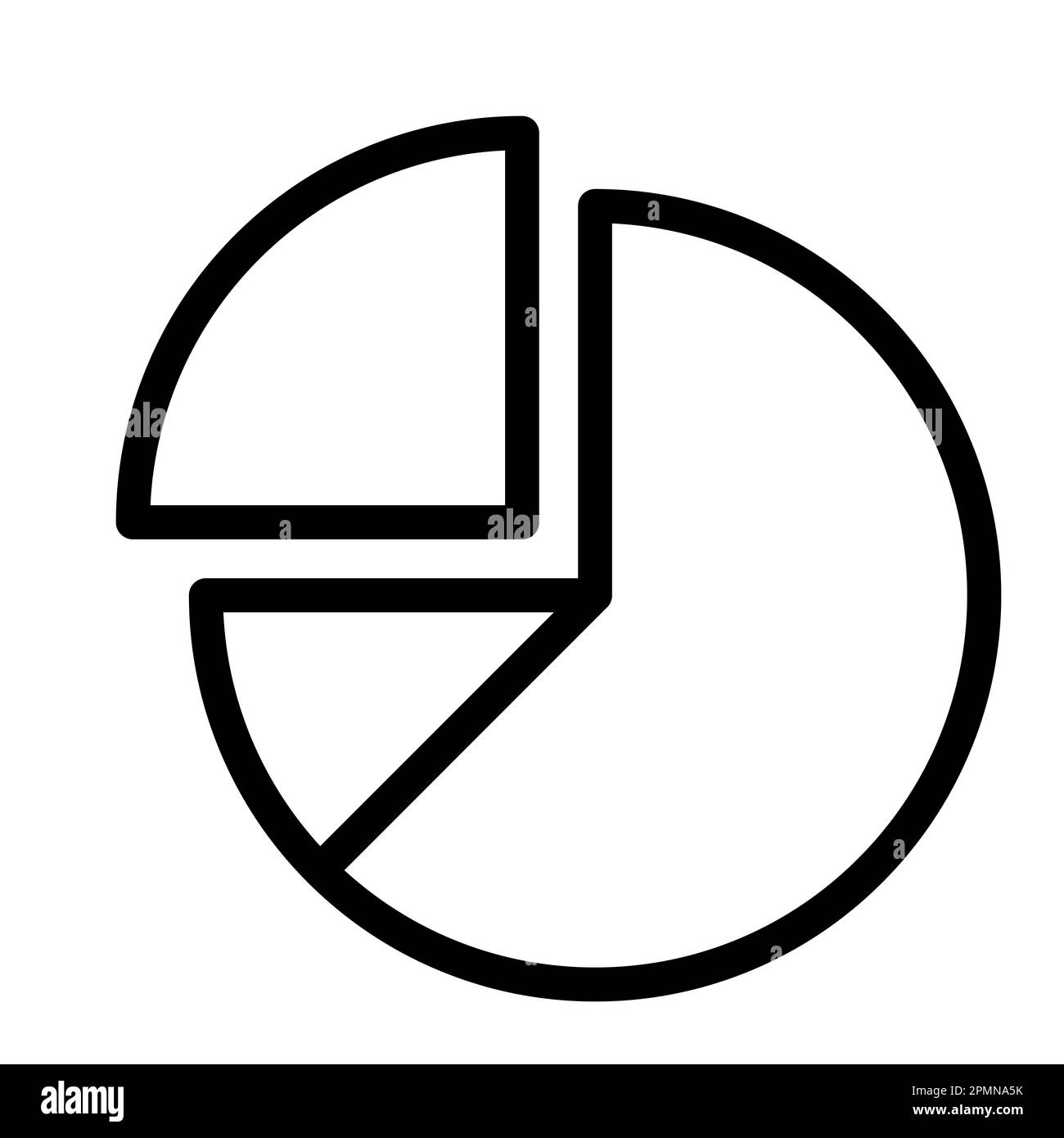 Pie Chart Vector Thick Line Icon For Personal And Commercial Use Stock ...