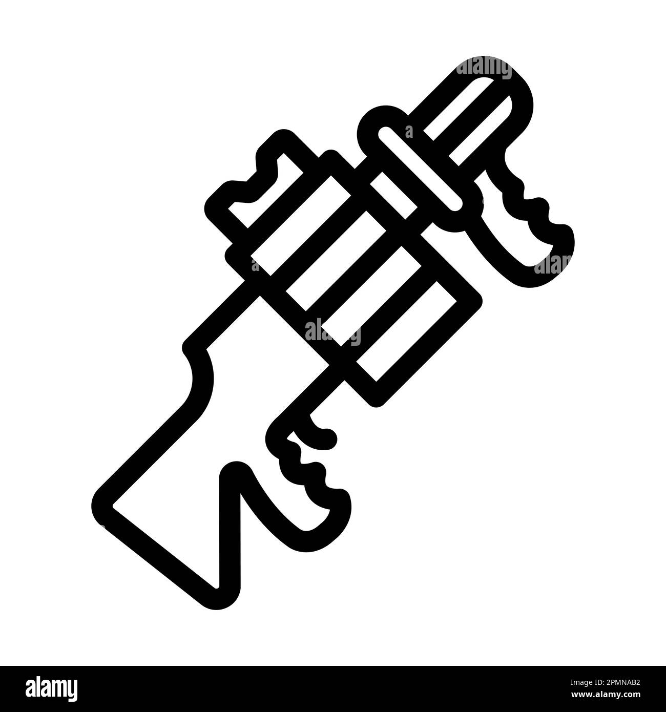 Grenade Launcher Vector Thick Line Icon For Personal And Commercial Use ...