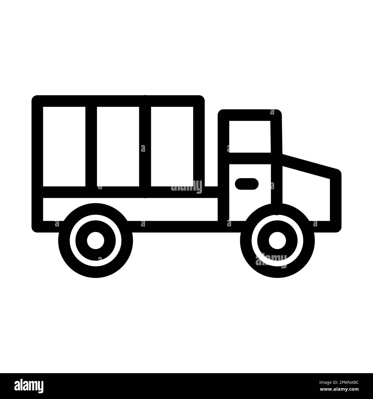 Military Truck Vector Thick Line Icon For Personal And Commercial Use ...