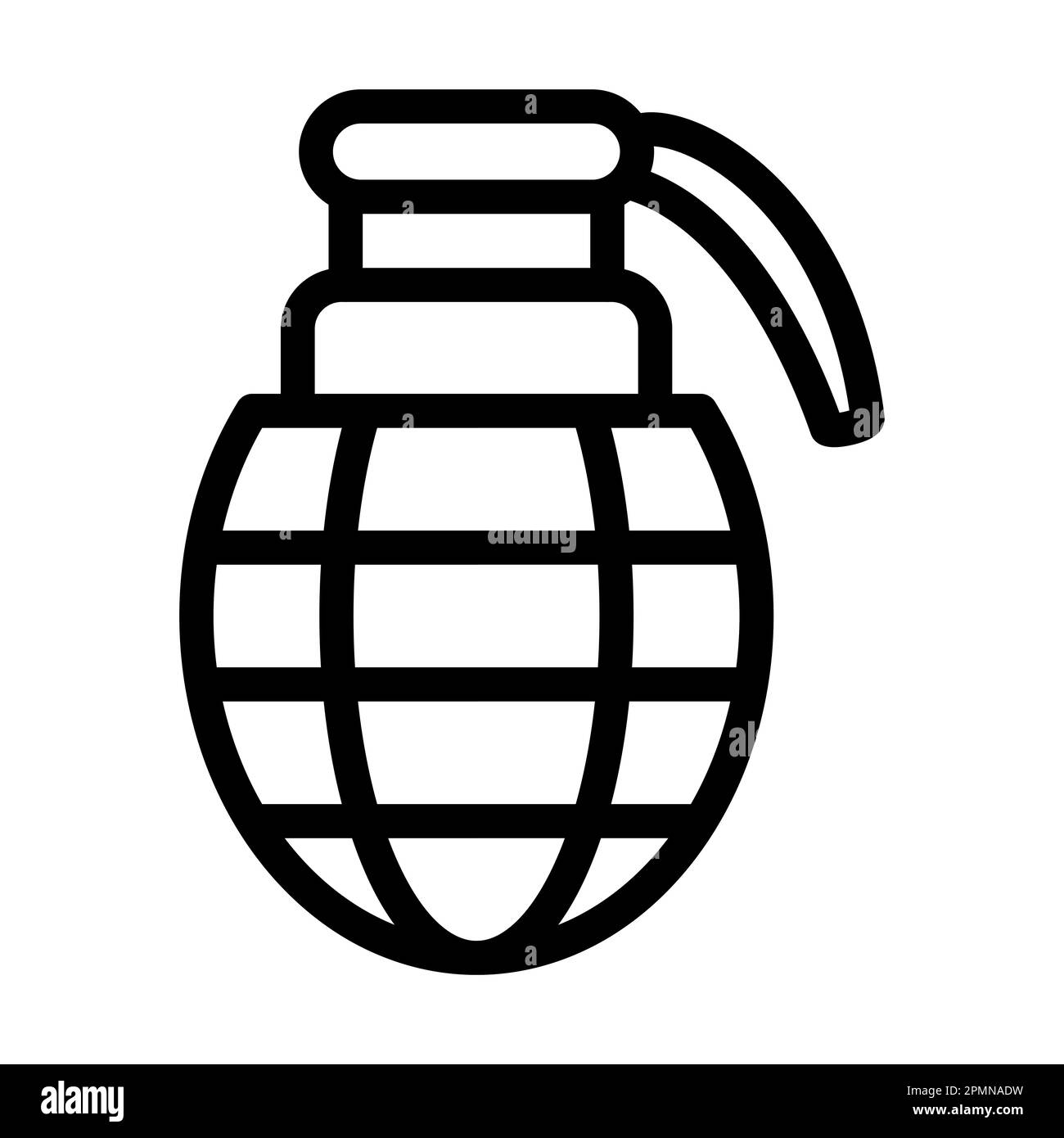 Grenade Vector Thick Line Icon For Personal And Commercial Use Stock ...