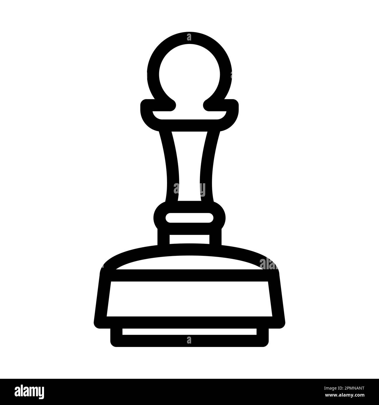 Rubber Stamp Vector Thick Line Icon For Personal And Commercial Use Stock Photo - Alamy