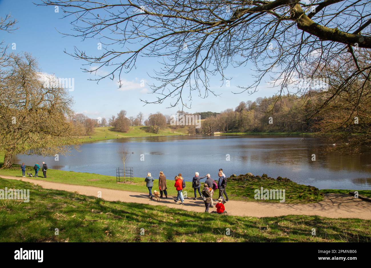 Studley Royal Park near Ripon in North Yorkshire, England. The site ...
