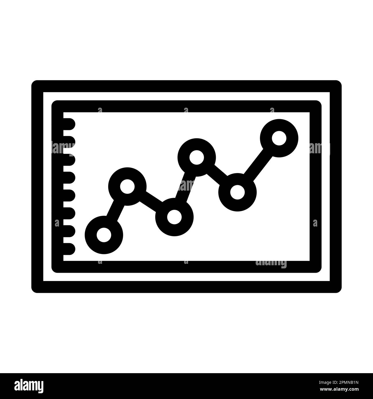 Line Chart Vector Thick Line Icon For Personal And Commercial Use Stock ...