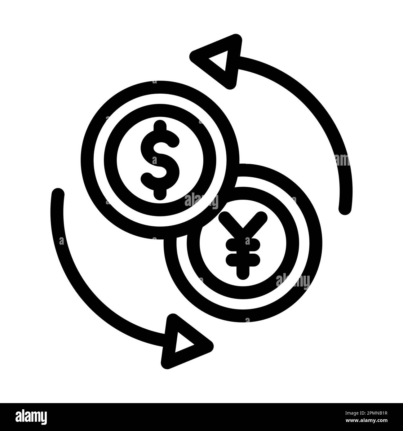 Currency Exchange Vector Thick Line Icon For Personal And Commercial ...