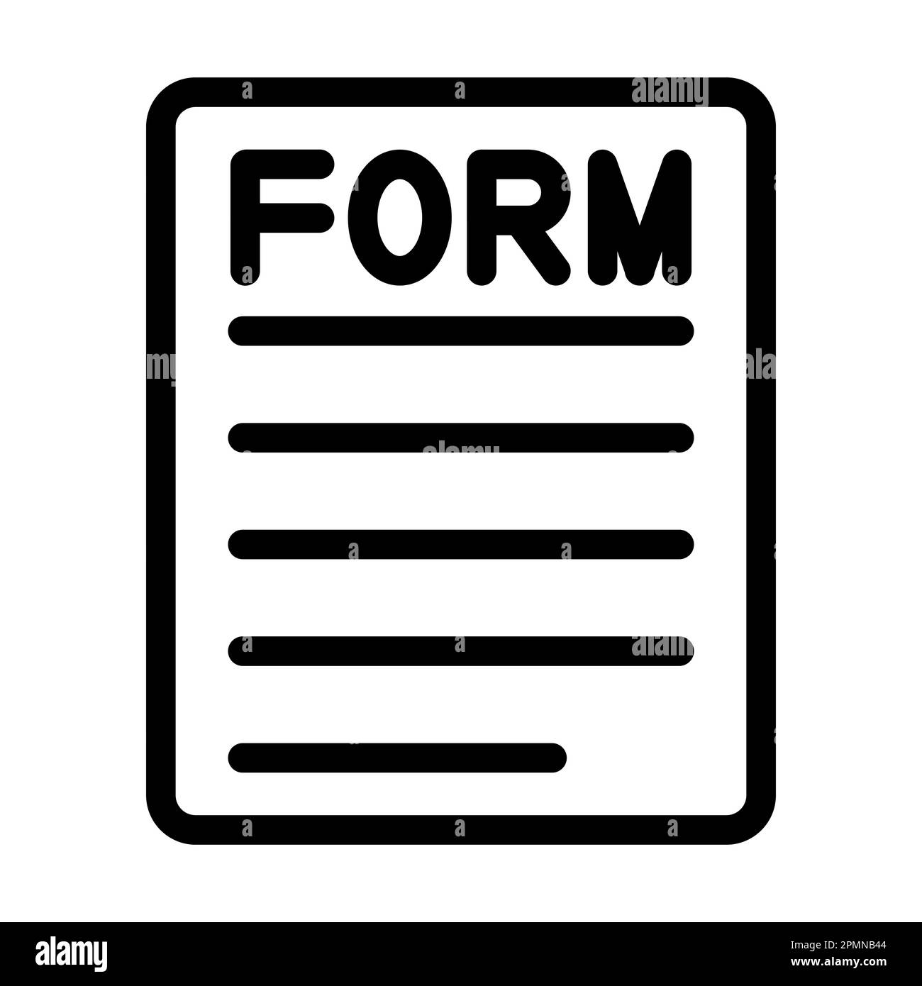 Form Vector Thick Line Icon For Personal And Commercial Use Stock Photo - Alamy