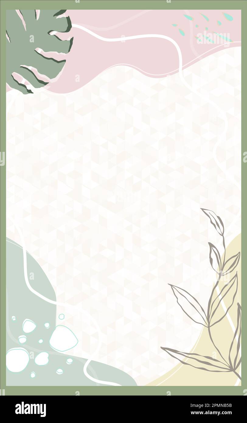 Contemporary abstract design portrait art vector with minimal pastel ...