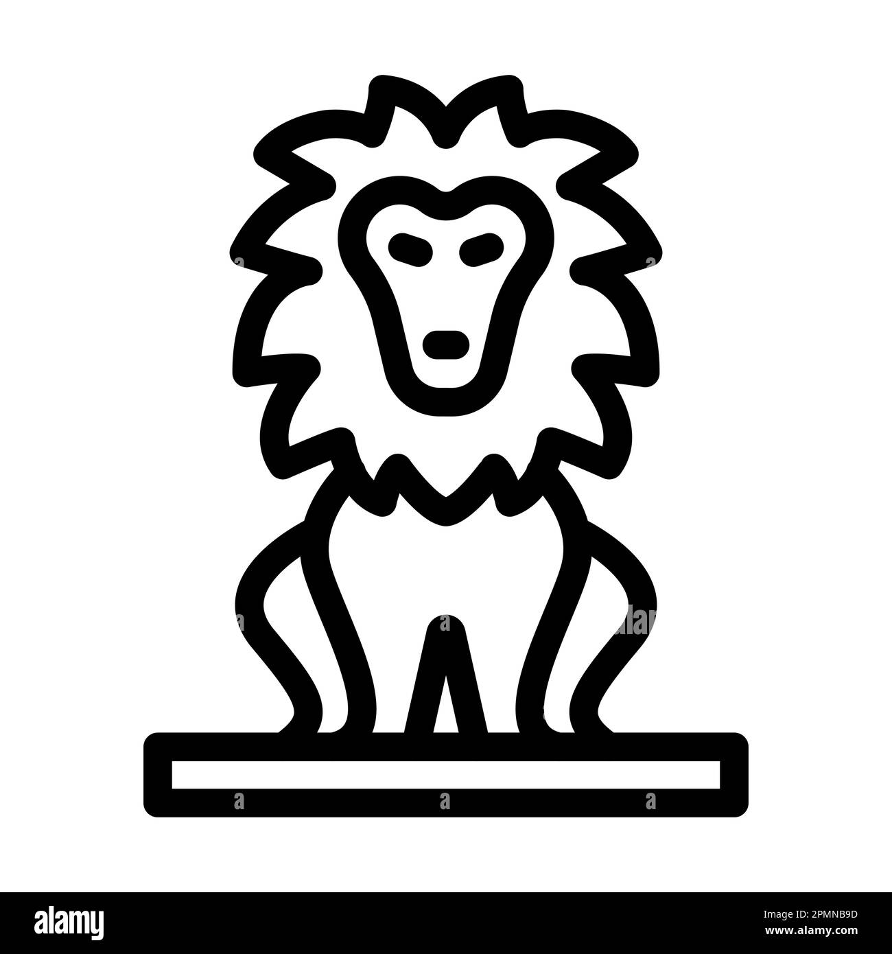 Lion Vector Thick Line Icon For Personal And Commercial Use Stock Photo ...
