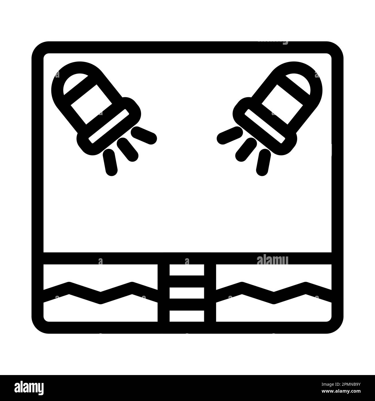 Lights Vector Thick Line Icon For Personal And Commercial Use Stock