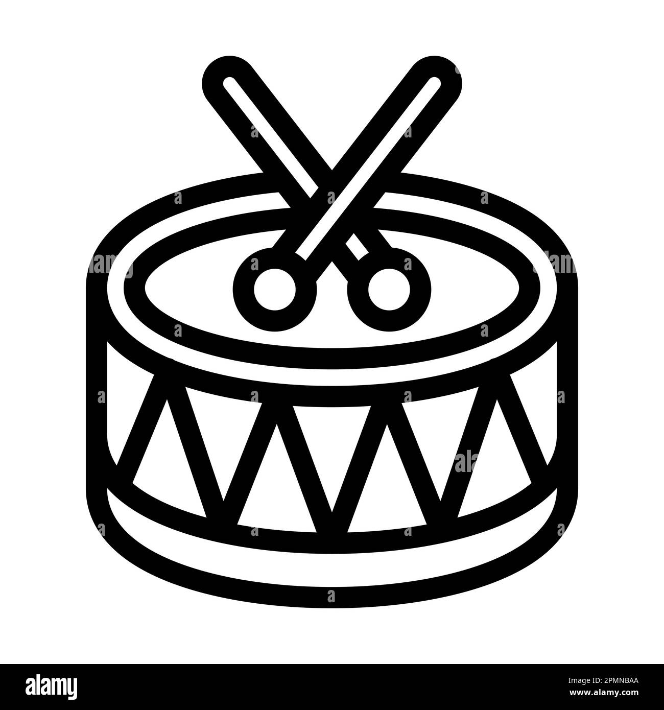 Drums Vector Thick Line Icon For Personal And Commercial Use Stock ...
