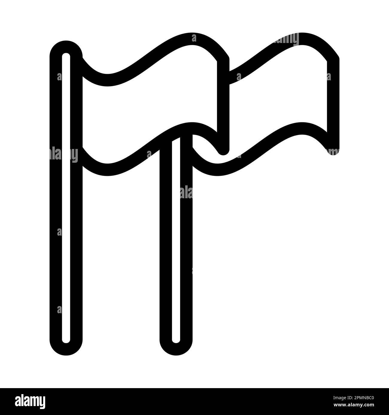 Flag Vector Thick Line Icon For Personal And Commercial Use Stock Photo - Alamy