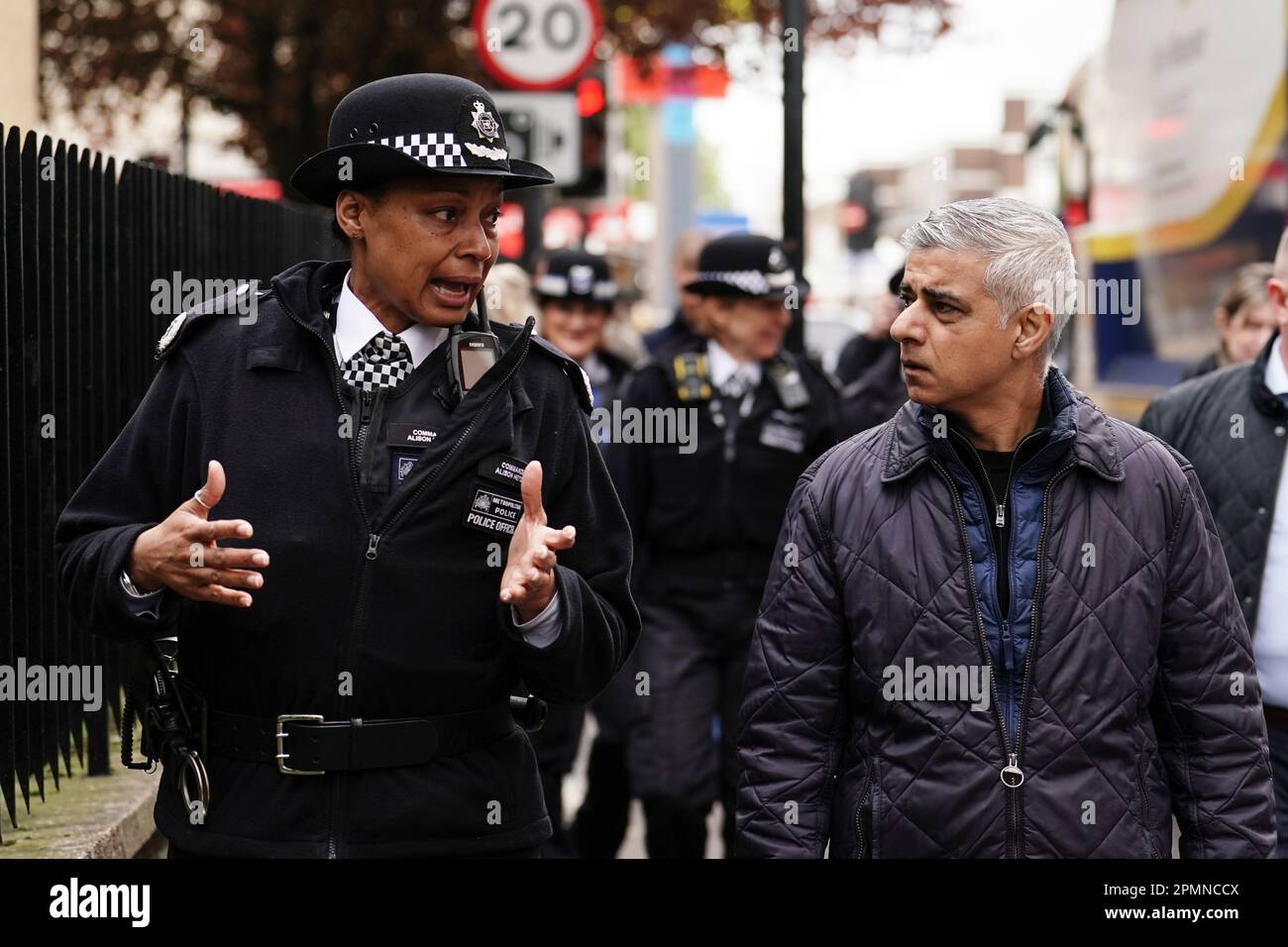 Mayor of London Sadiq Khan and Metropolitan Police Commander Dr Alison ...