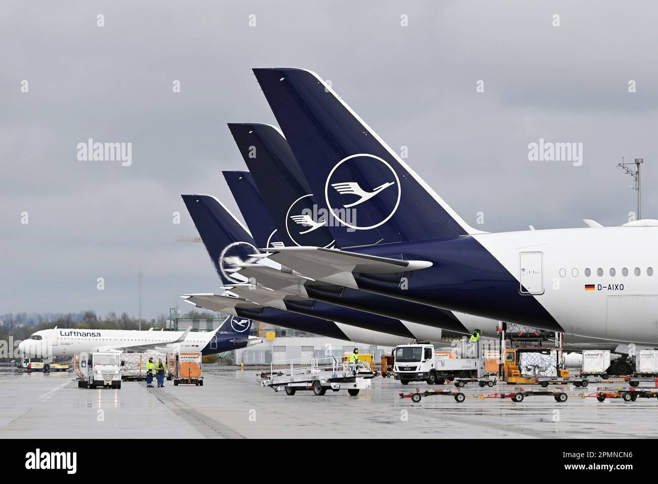 Impressions from Franz Josef Strauss Airport in Munich on April 12 ...