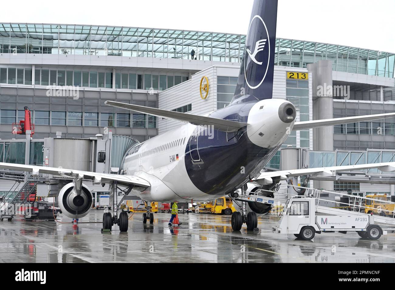 Impressions from Franz Josef Strauss Airport in Munich on April 12 ...