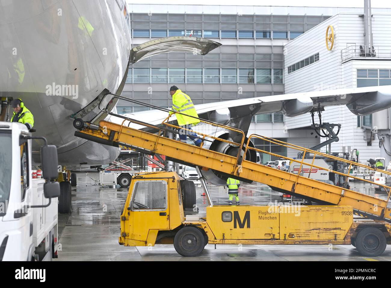 Impressions from Franz Josef Strauss Airport in Munich on April 12 ...