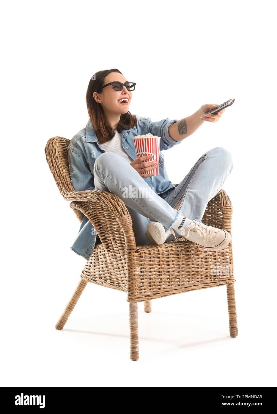 Lazy person watching tv Cut Out Stock Images & Pictures - Alamy