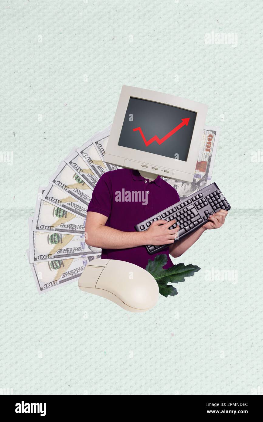 Montage man computer head hi-res stock photography and images - Alamy