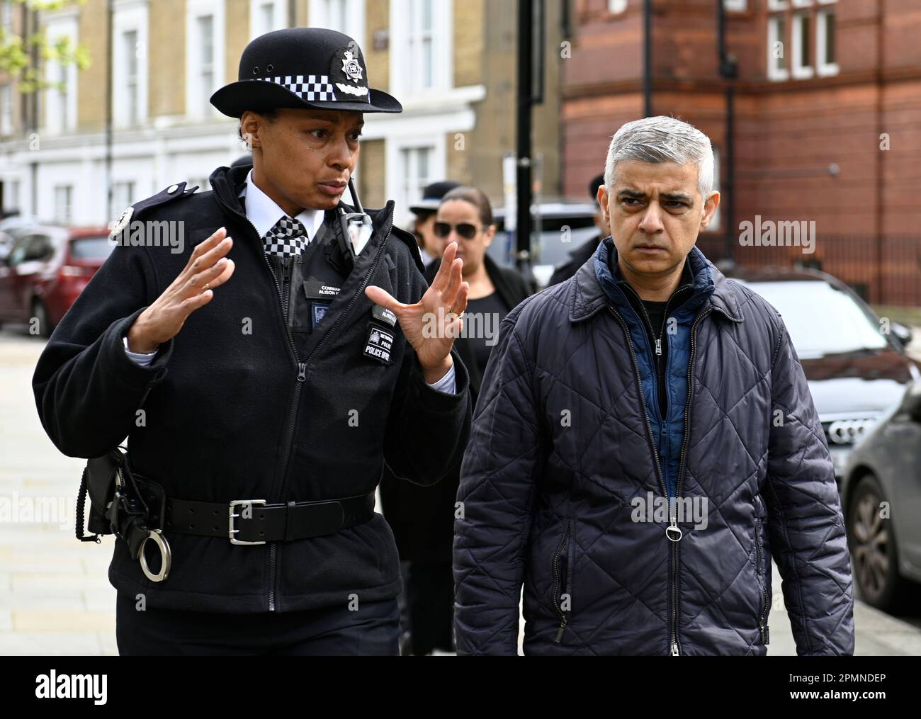 Mayor of London Sadiq Khan and Metropolitan Police Commander Alison ...