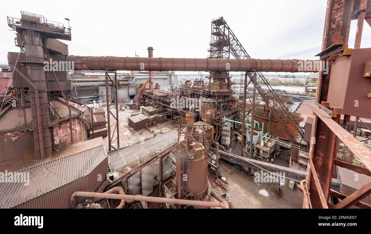 Hamburg, Germany. 14th Apr, 2023. View of the direct reduction plant at ...