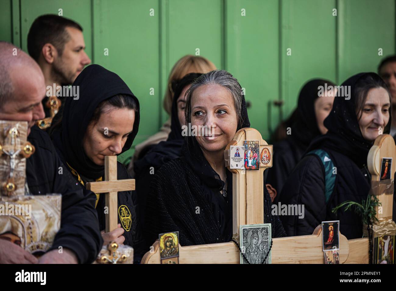 East Jerusalem, Israel. 13th Apr, 2023. Orthodox Christians carry ...