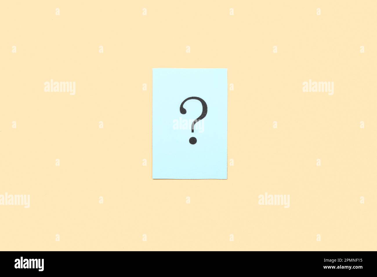 Paper with question mark on yellow background Stock Photo - Alamy
