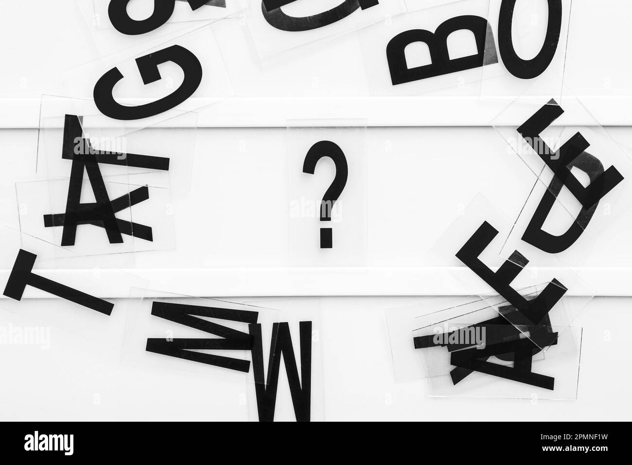 Question mark shape Black and White Stock Photos & Images - Alamy