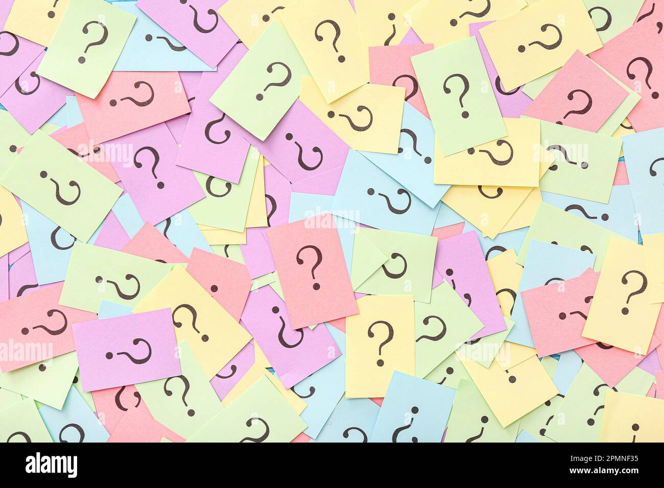 Colorful papers with question marks as background Stock Photo - Alamy
