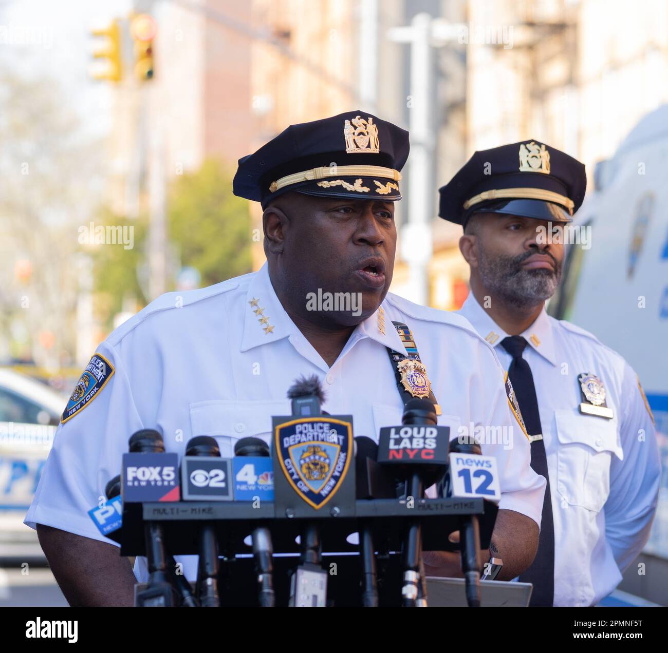 Brooklyn, USA. 13th Apr, 2023. NYPD Chief of Patrol Jeffrey Maddrey ...