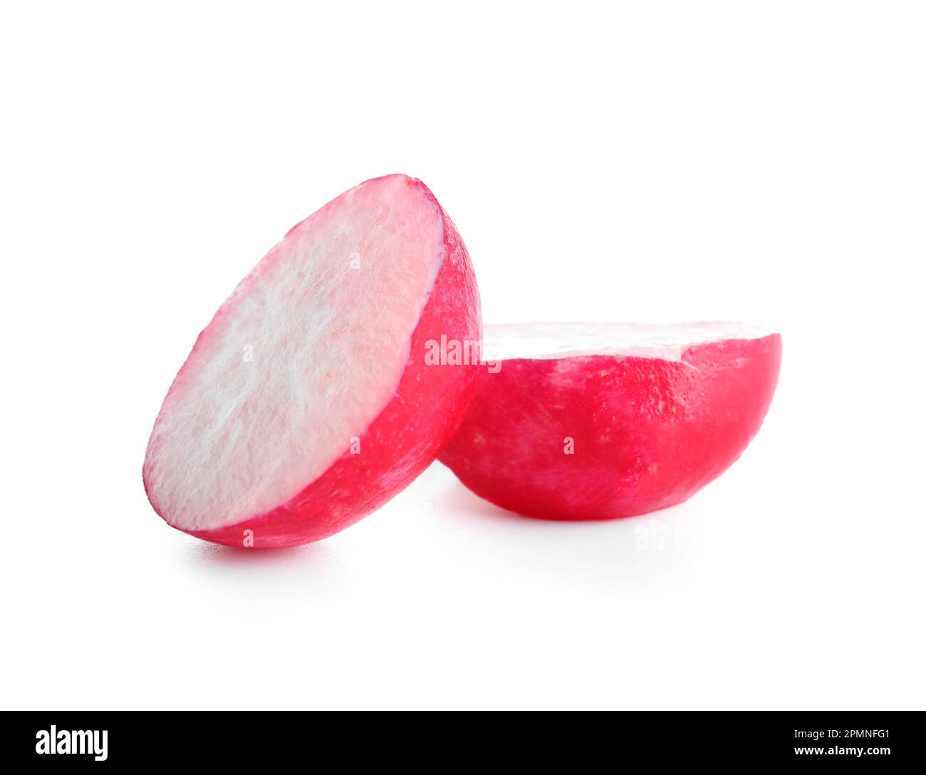 Fresh cut radish isolated on white background Stock Photo - Alamy