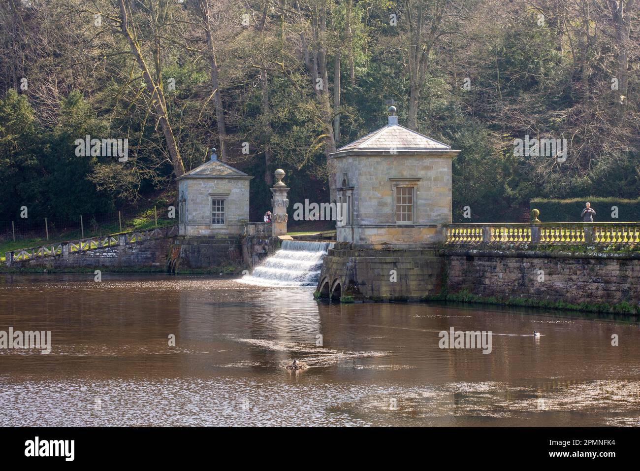 Studley Royal Park near Ripon in North Yorkshire, England. The site ...