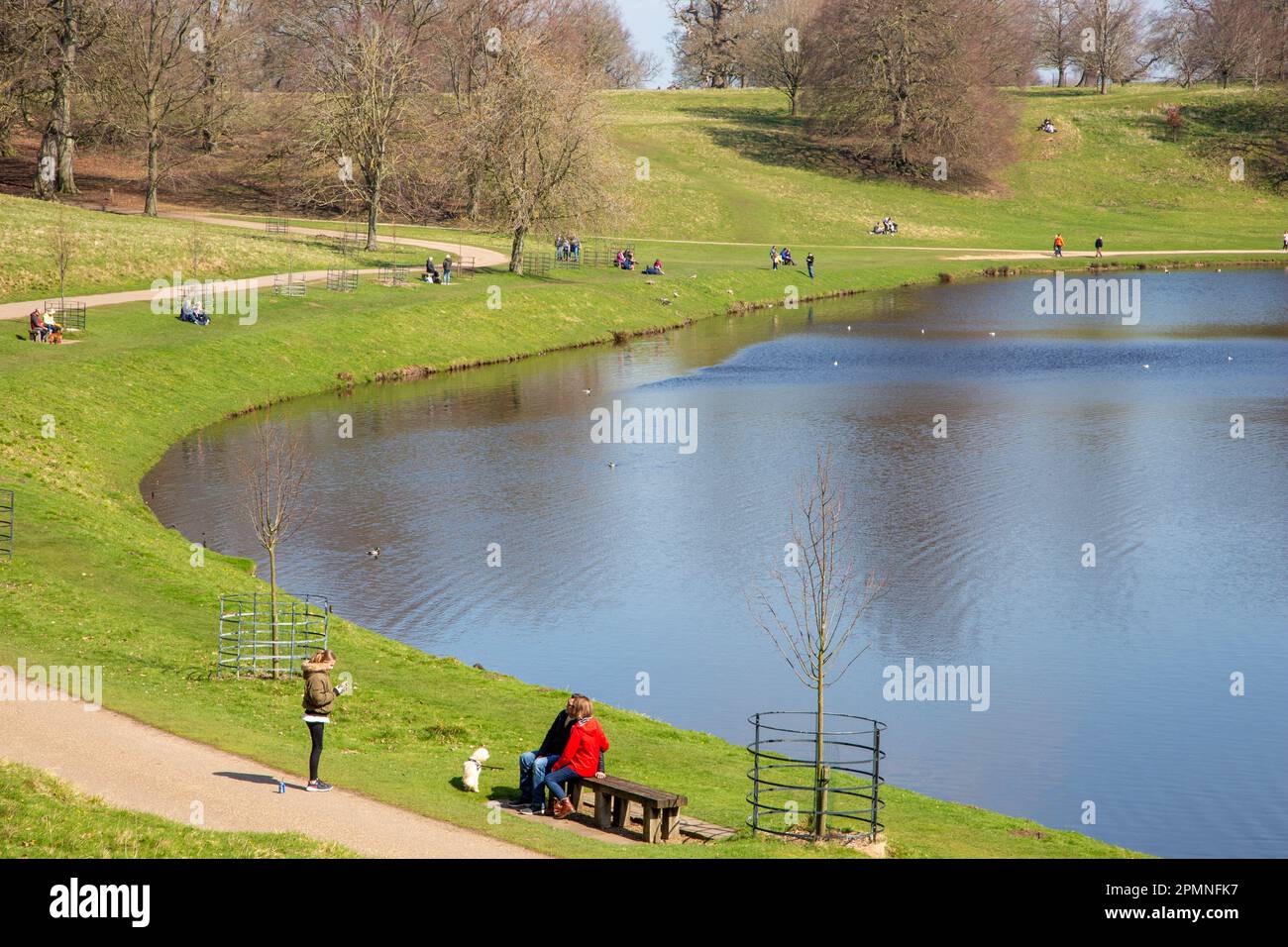 Studley Royal Park near Ripon in North Yorkshire, England. The site ...