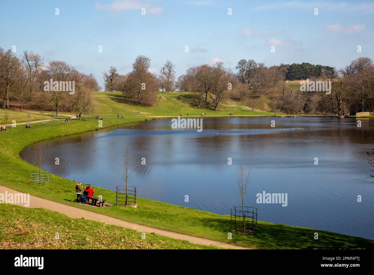 Studley Royal Park near Ripon in North Yorkshire, England. The site ...