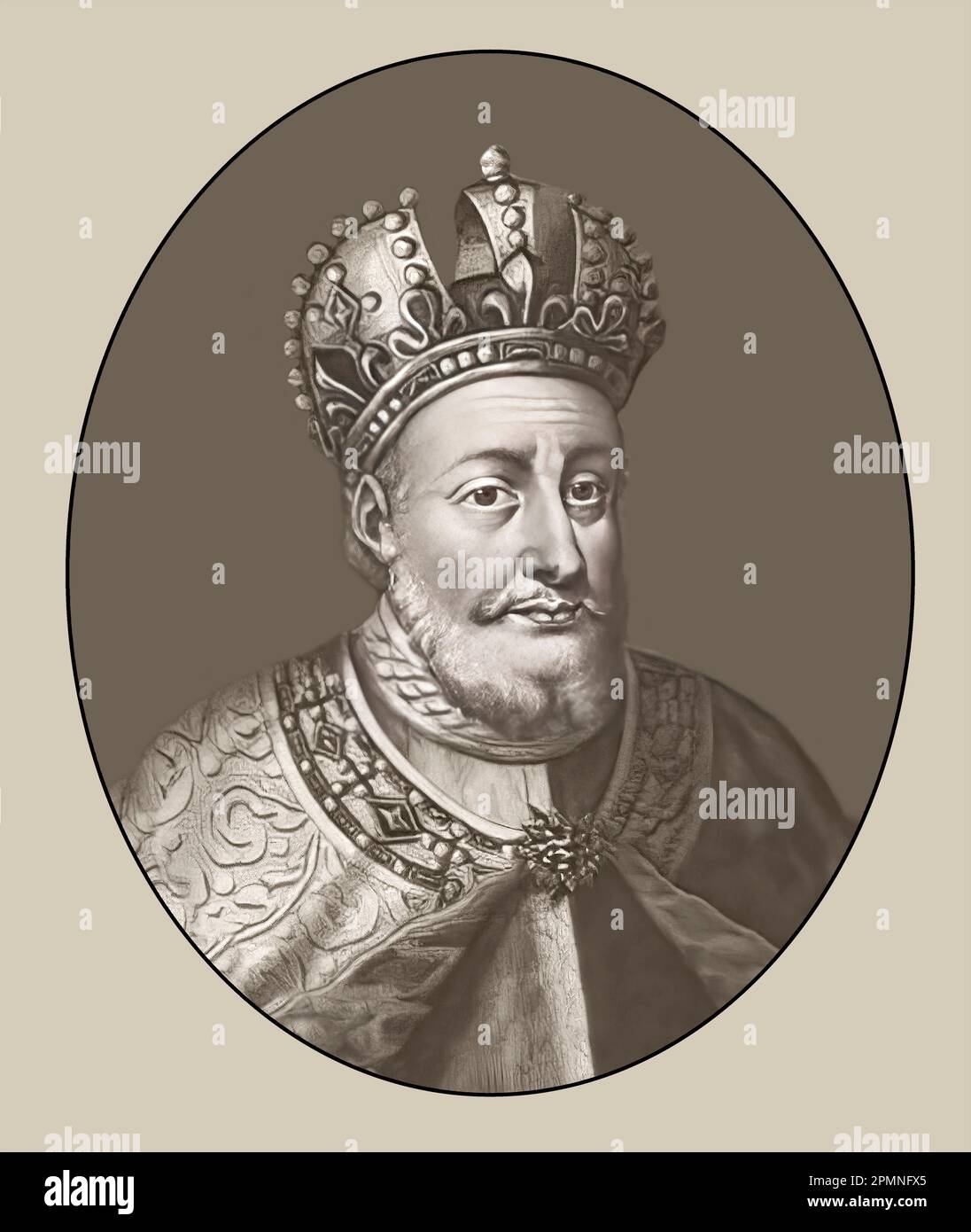 Charles the Bald, 823 – 877, emperor of the Carolingian Empire Stock ...