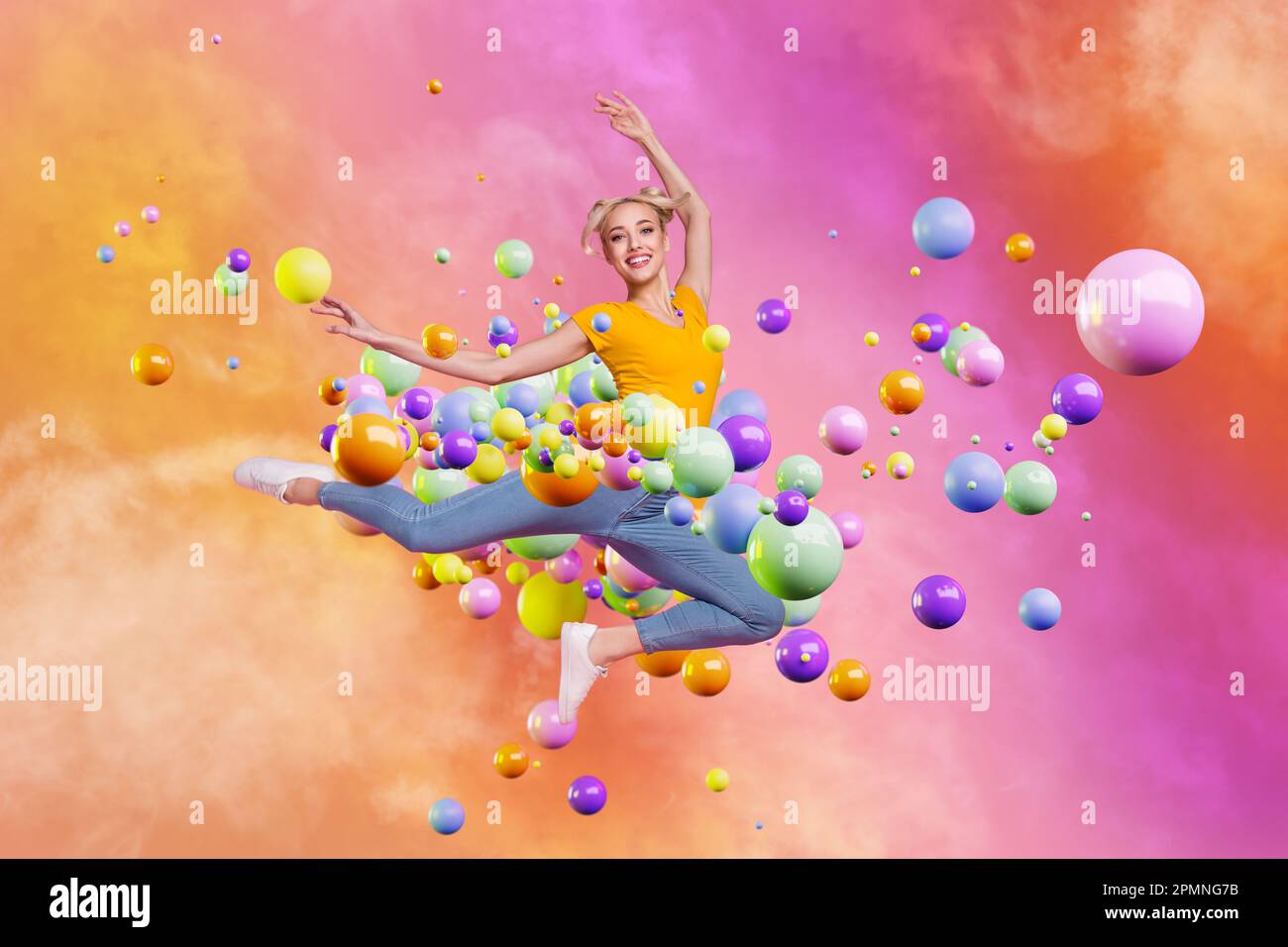 Pop template collage of new technology game for players in metaverse ...