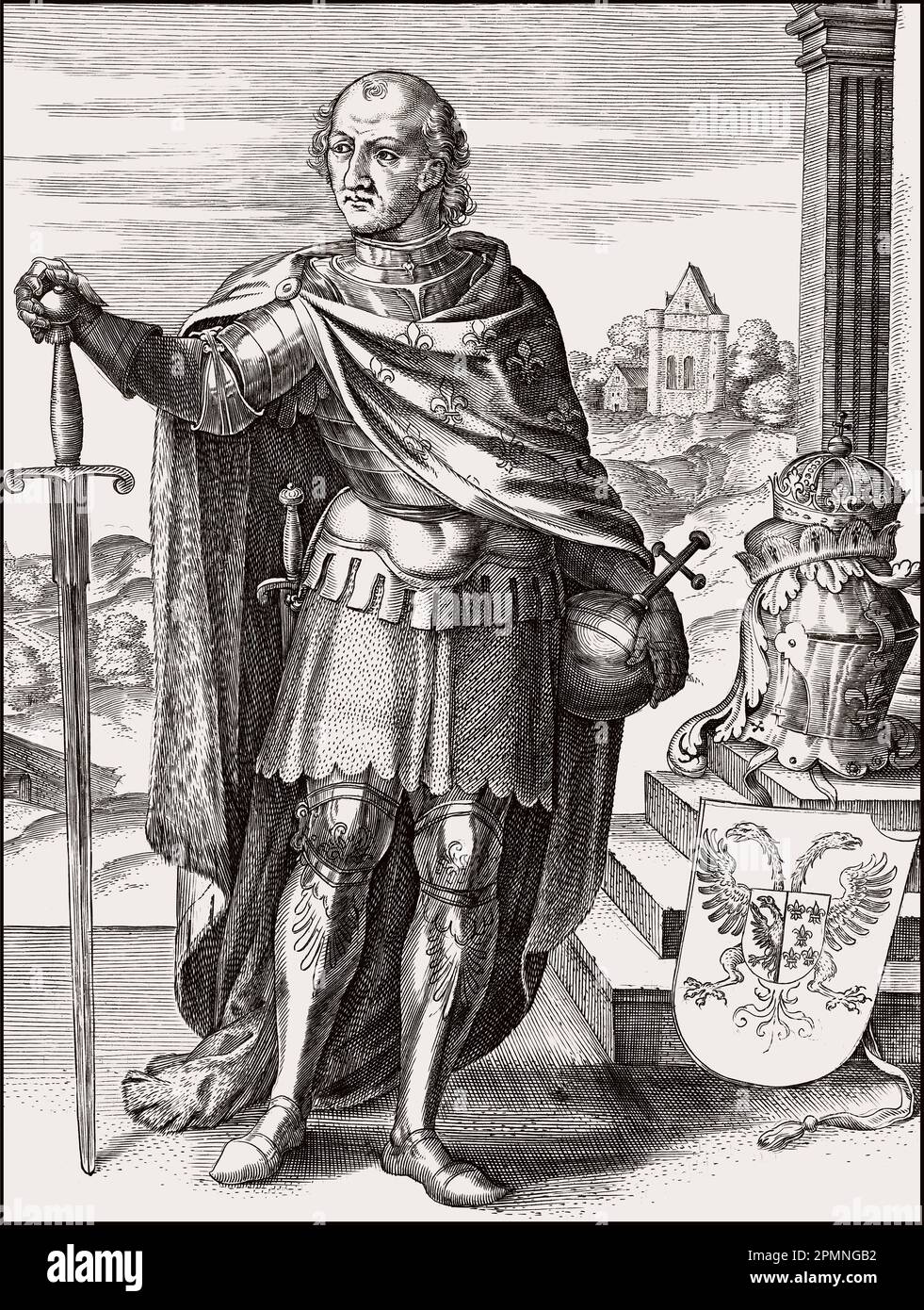 Charles the Bald, 823 – 877, emperor of the Carolingian Empire Stock ...